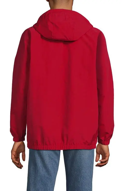 LANDS' END Squall Varsity Jacket - Compass Red/white