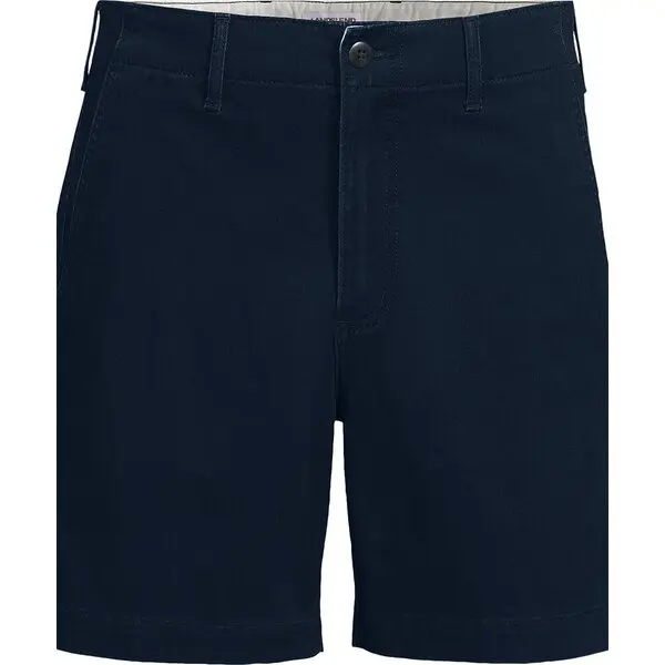LANDS' END 7" Comfort Waist Classic Fit Chino Short - Radiant Navy