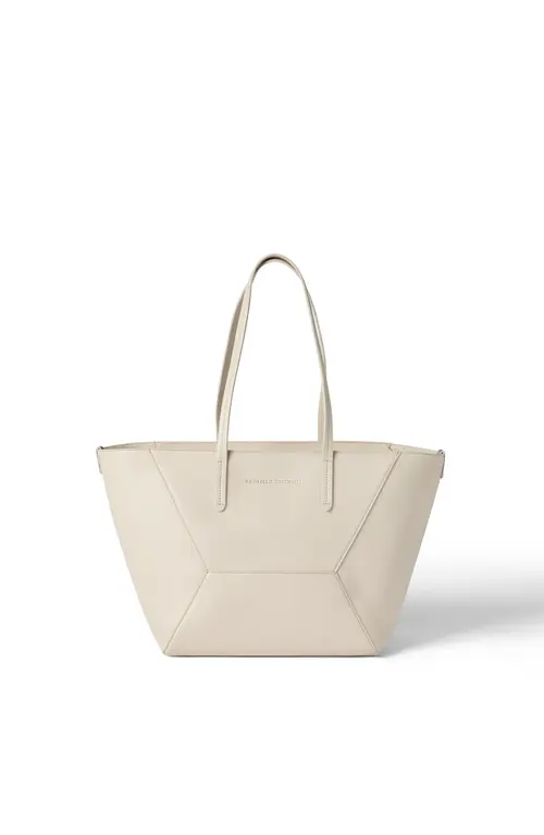 Brunello Cucinelli Calfskin Small Bc Duo Bag - Ivory