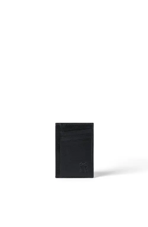 Brunello Cucinelli Grained Leather Card Holder - Black