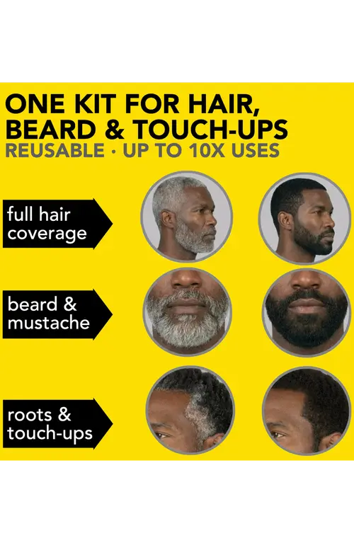 CLEVERMAN 2x Pack Coarse & Coily Hair · Reusable Beard & Hair Dye Kit - Black