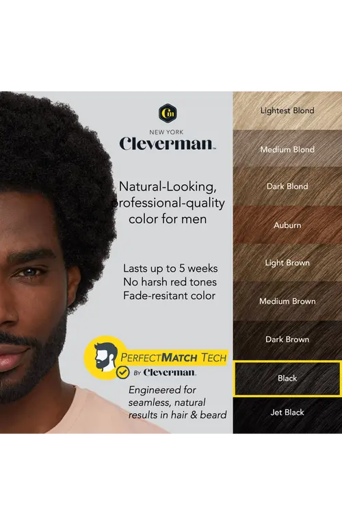 CLEVERMAN 2x Pack Coarse & Coily Hair · Reusable Beard & Hair Dye Kit - Black