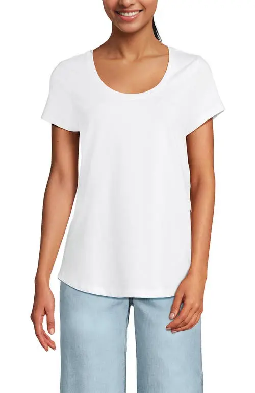 LANDS' END Lightweight Jersey T-shirt - White