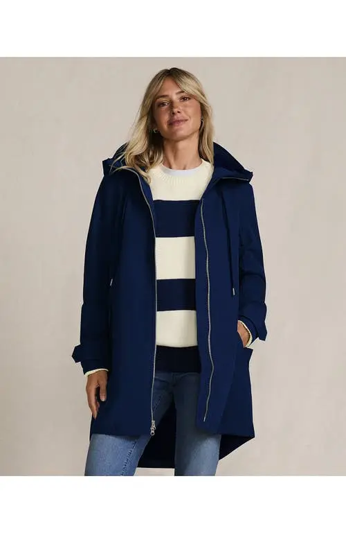 LANDS' END Squall A-line Rain Jacket - Deep Sea Navy
