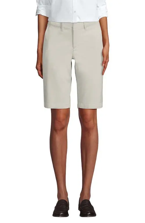 LANDS' END Classic " Chino Shorts With Elastic Back - Light Stone