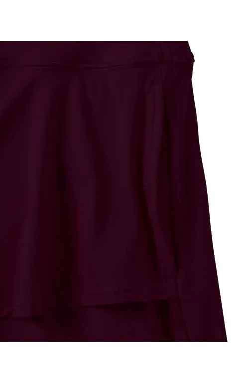 LANDS' END High Waisted Tulip Hem Swim Skort - Dark Wine