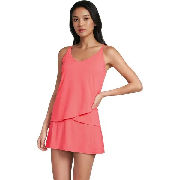 LANDS' END D-cup Tulip Hem Tankini Top - Wood Lily