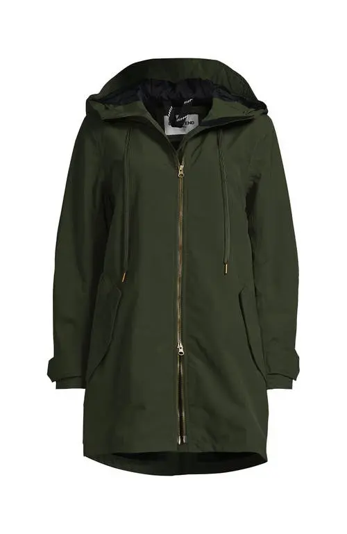 LANDS' END Squall A-line Rain Jacket - Darkest Olive