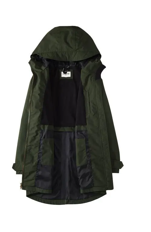 LANDS' END Squall A-line Rain Jacket - Darkest Olive