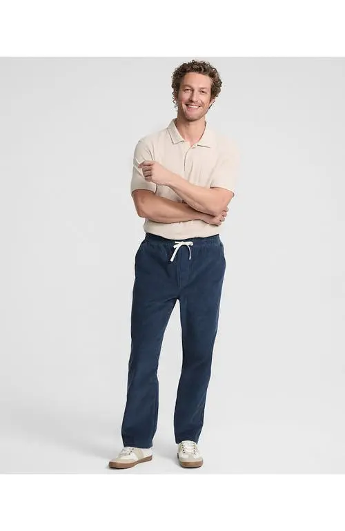 LANDS' END Classic Fit Corduroy Deck Pants - Deep Ocean