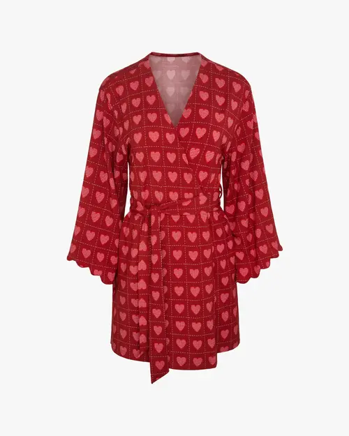 WeWoreWhat Scallop Sleeve Robe