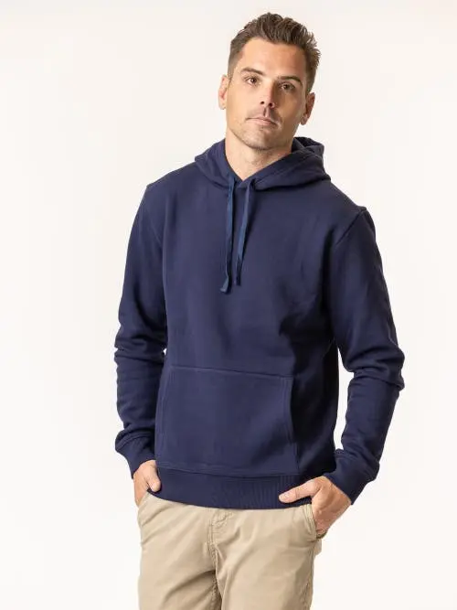 VOTTERA Organic Cotton Pullover Hoodies - Navy Blue
