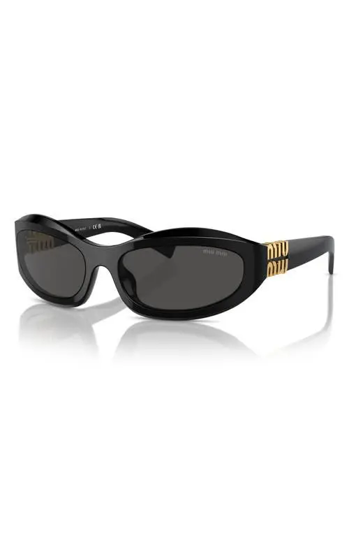 Miu Miu 61mm Oval Sunglasses