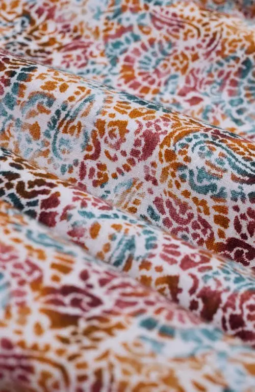 Bugatchi Julian Shaped Fit Paisley Cotton Button-up Shirt - Sienna