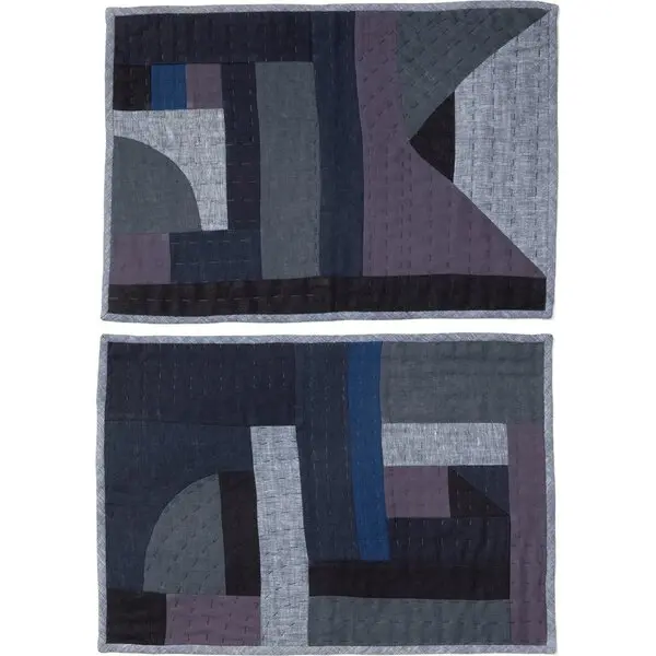THOMPSON STREET STUDIO Linen & Cotton Patchwork Placemat