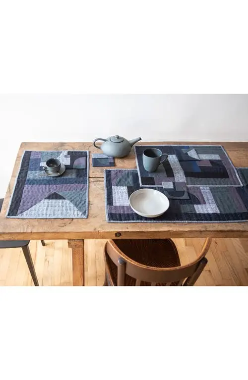 THOMPSON STREET STUDIO Linen & Cotton Patchwork Placemat