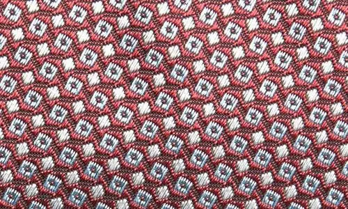 BOSS Geometric Silk Blend Jacquard Tie - Bright Red