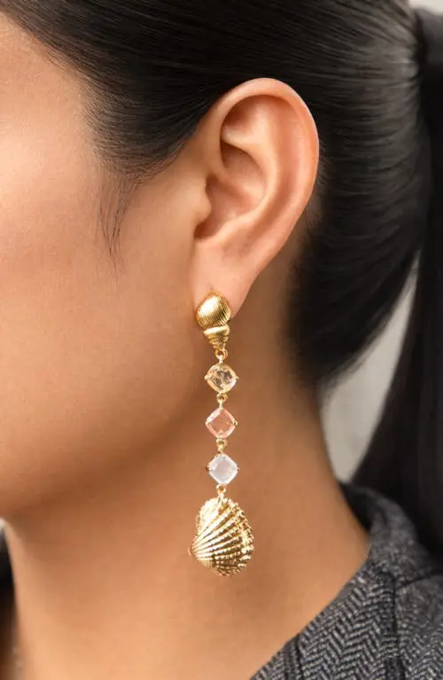 LA MENO Seaside Shell Drop Earrings