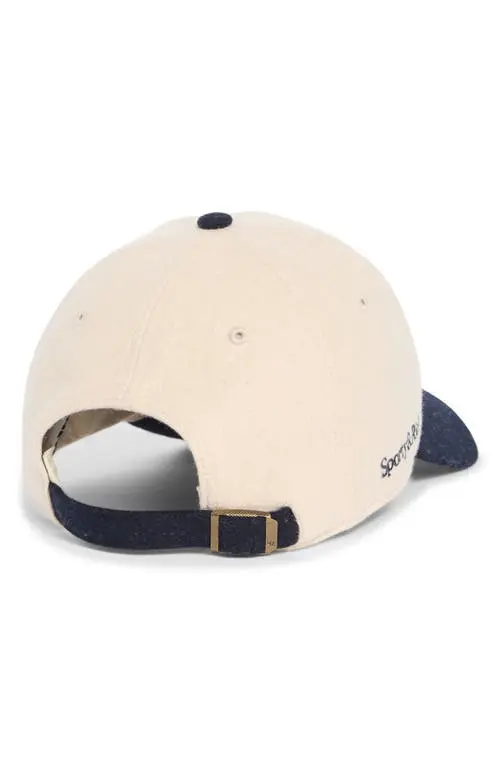 SPORTY & RICH Yankees Serif Wool Baseball Cap