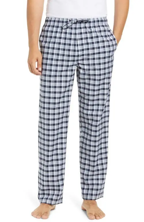 Nordstrom Poplin Pajama Pants - Navy Blazer Nelson Plaid