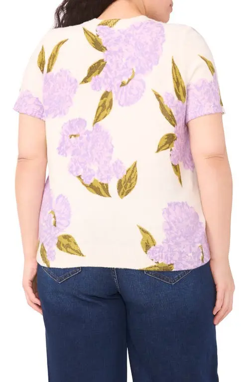 CECE DUPRAZ Hydrangea Short Sleeve Sweater
