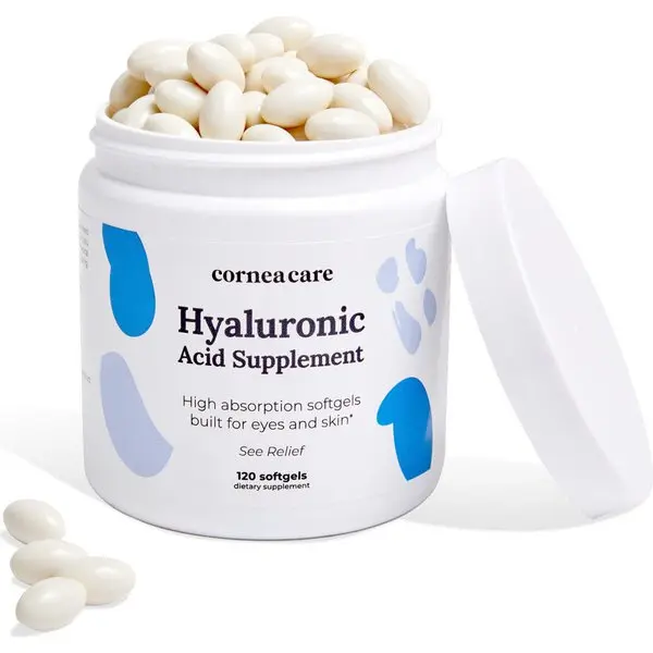 CORNEA CARE Hyaluronic Acid Supplement For Eyes And Skin - White