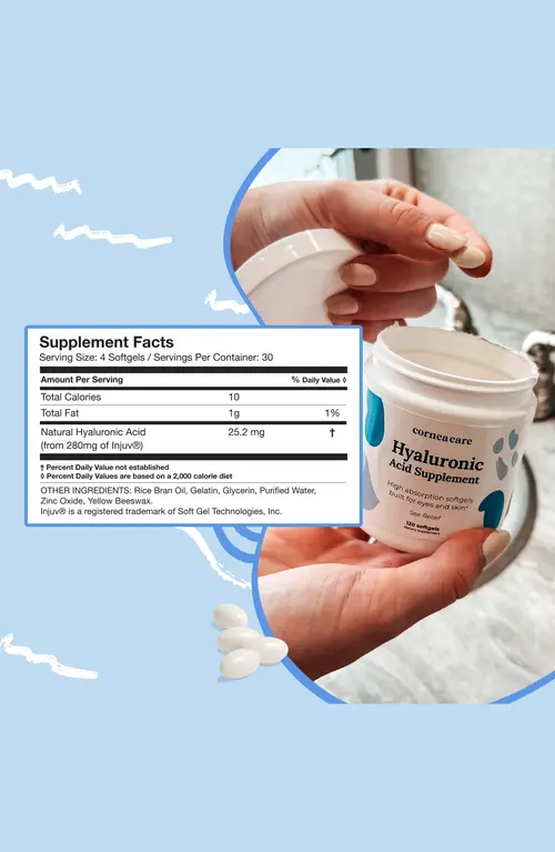CORNEA CARE Hyaluronic Acid Supplement For Eyes And Skin