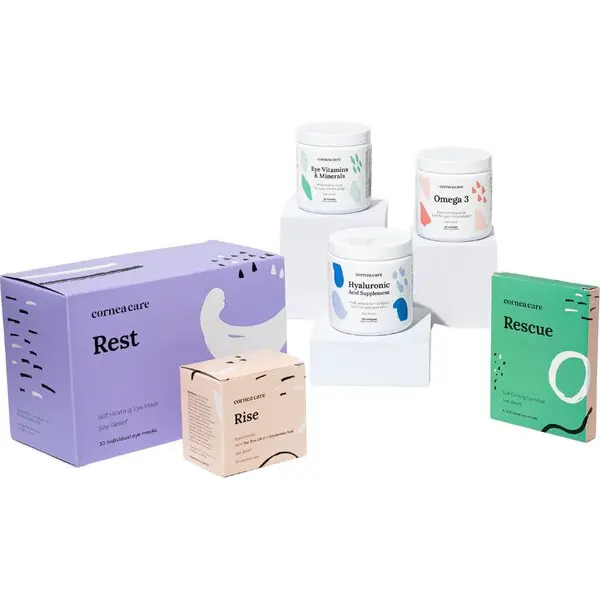 CORNEA CARE Full Press Eye Health Bundle - White