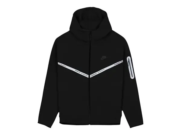 Nike Tech Fleece Reflective Full Zip Hoodie - Black/white