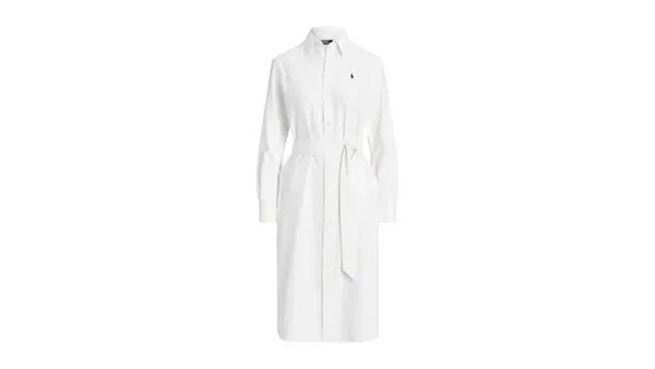 Polo Ralph Lauren Long Sleeve Day Dress - Bsr White