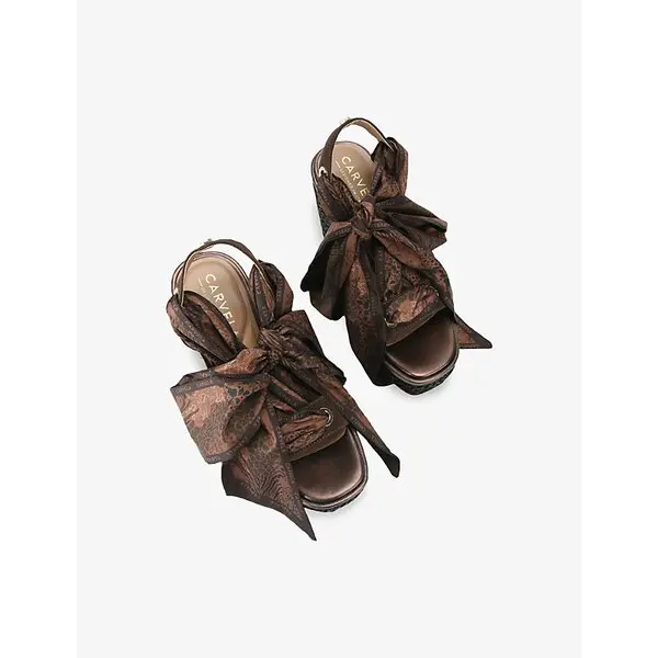 Carvela Sorrento Scarf Faux-suede Wedge Sandals