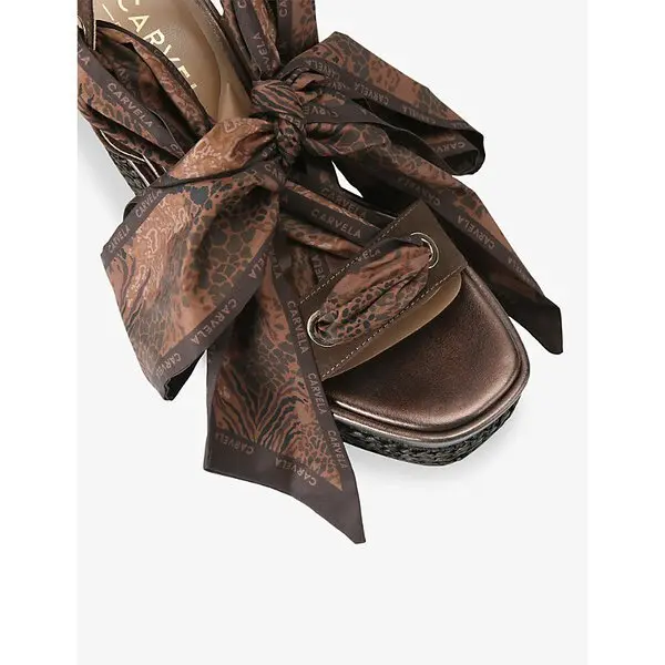 Carvela Sorrento Scarf Faux-suede Wedge Sandals