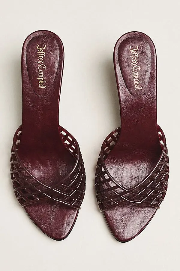 Jeffrey Campbell Seablue Heeled Jelly Sandals - Wine