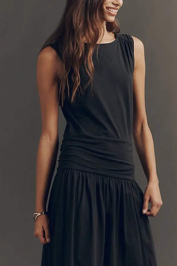 NATION LOS ANGELES Cotton Cleo Midi Dress
