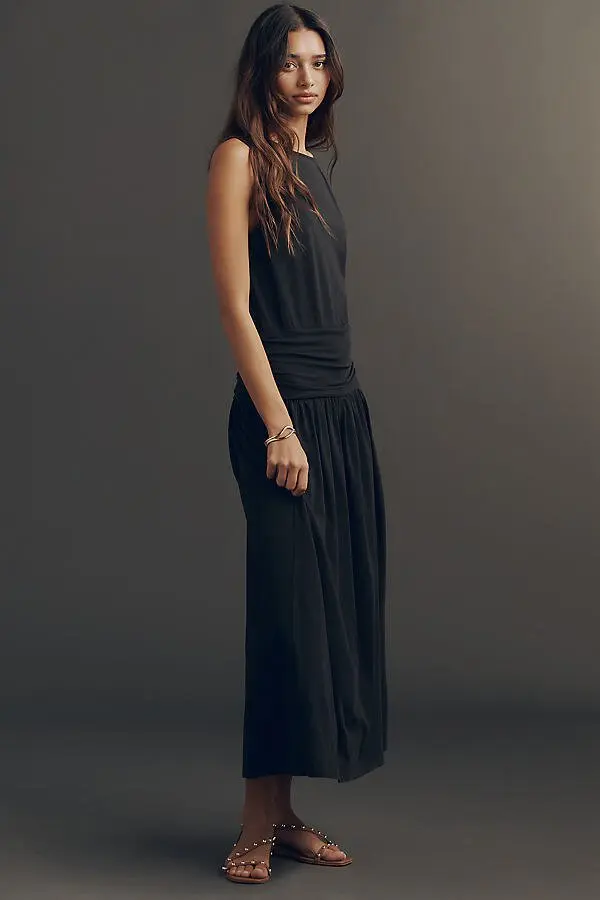 NATION LOS ANGELES Cotton Cleo Midi Dress