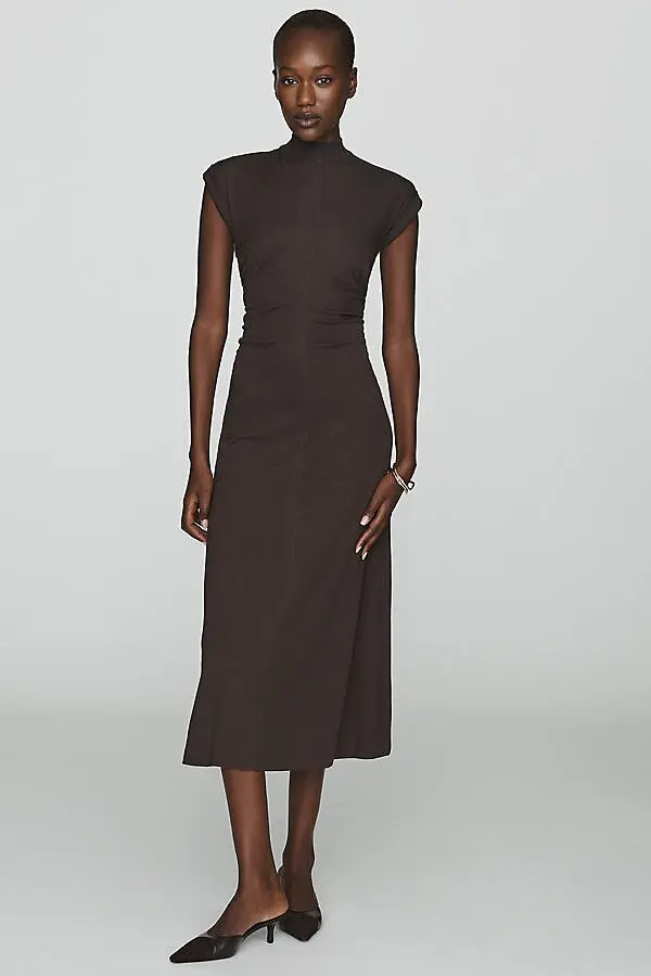NATION LOS ANGELES Neva Midi Dress - Brown