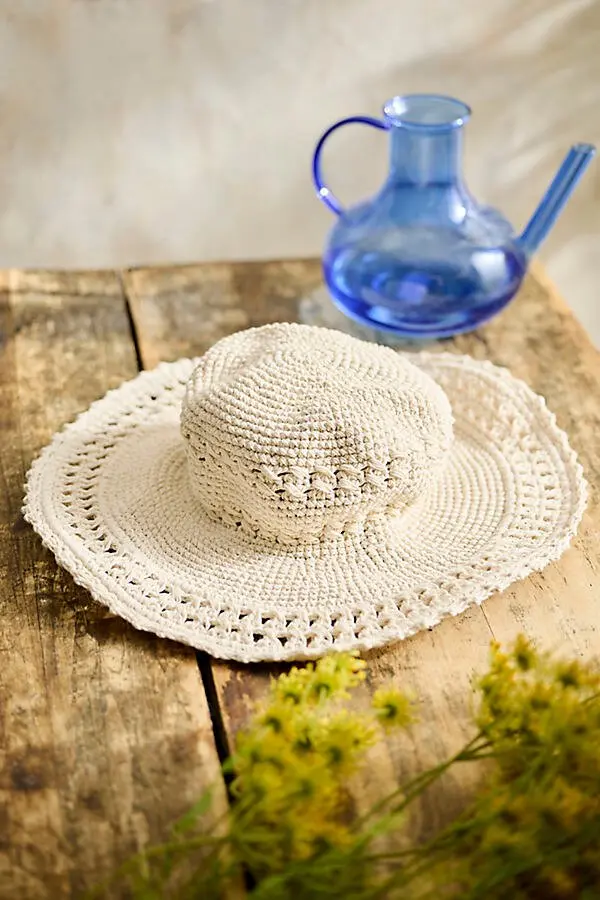 TERRAIN Crochet Cotton Hat - Neutral