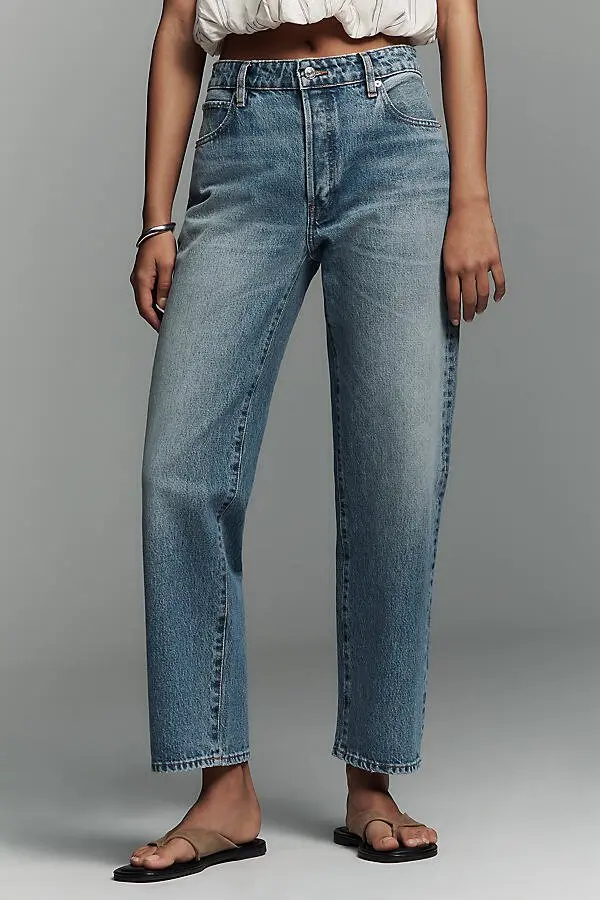 FRAME The Essential High-rise Straight-leg Jeans - Rapture