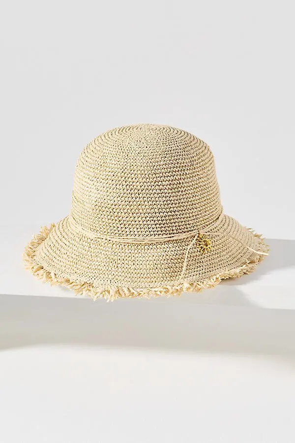 NIKKI BEACH Arianna Raffia Bucket Hat