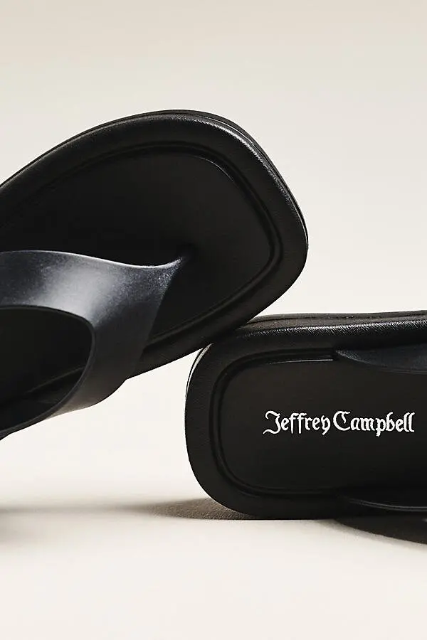 Jeffrey Campbell Darcie Platform Flip-flop Sandals - Black