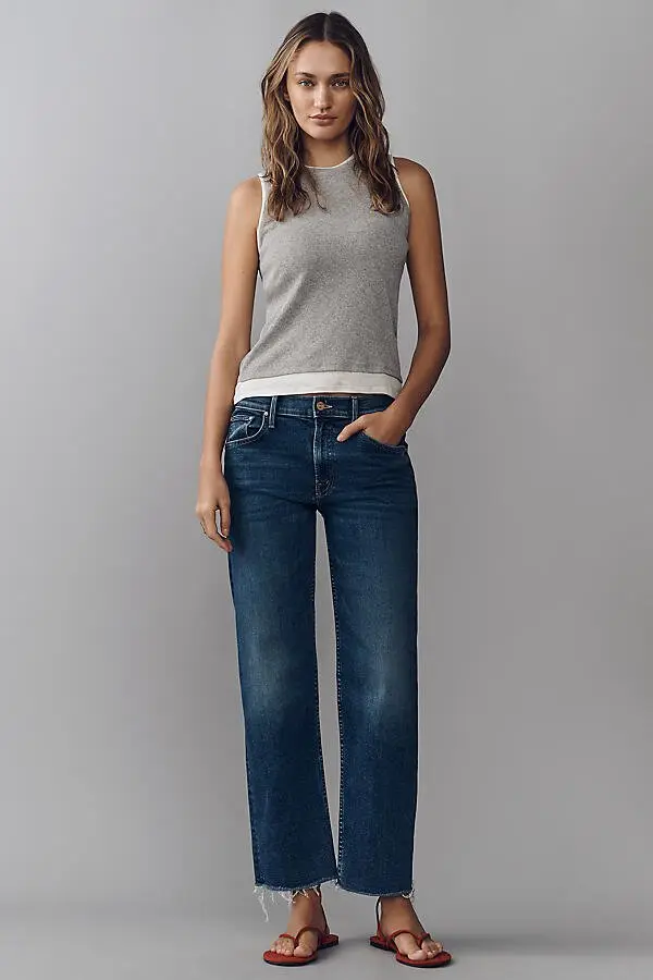 MOTHER Newbie Ankle High-rise Straight-leg Jeans - Prized Possession