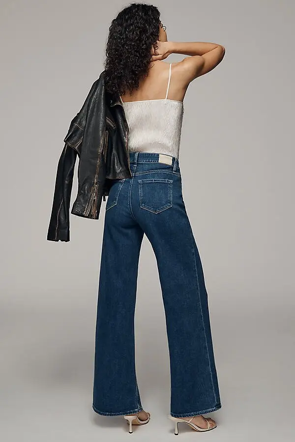 Paige Anessa High-rise Wide-leg Jeans - Amalfi Tide