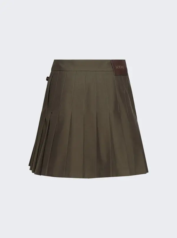 Loewe Pleated Mini Skirt - Green