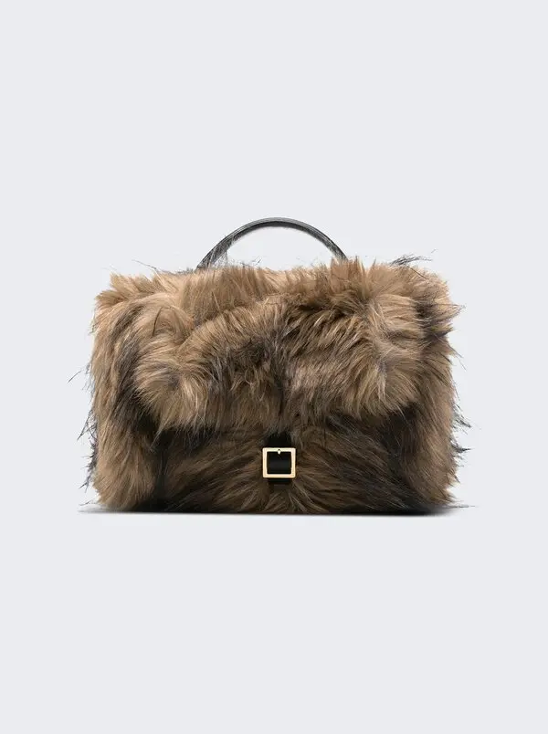 Sacai Faux Fur Muff Bag - Beige