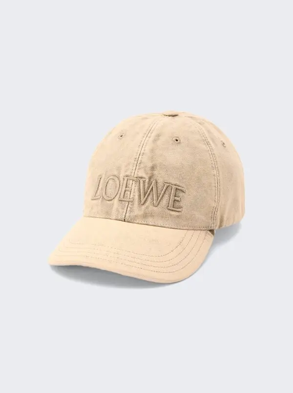 Loewe Denim Cap White - Beige