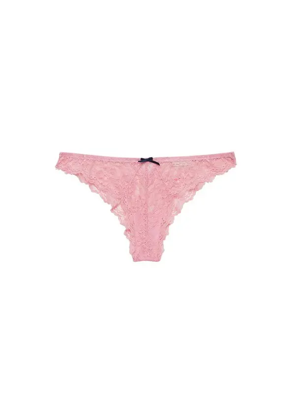Fleur Du Mal Bianca Lace Cheeky - Pink Lady