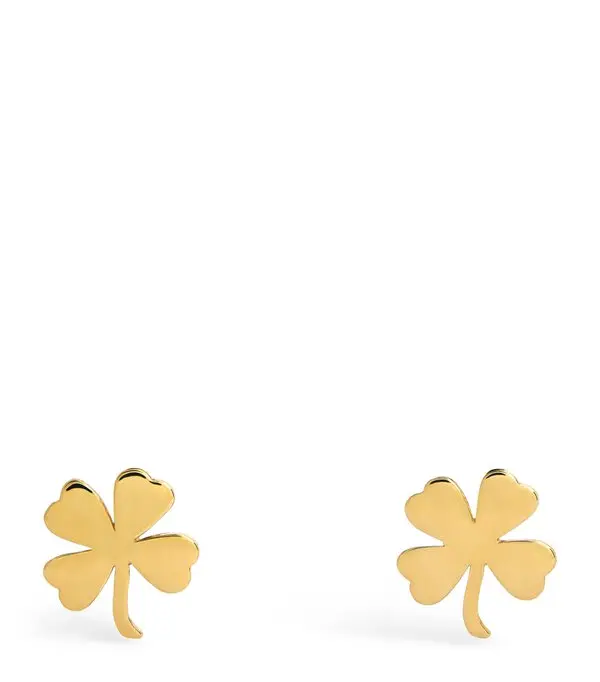 JENNIFER MEYER Yellow Clover Stud Earrings - Gold