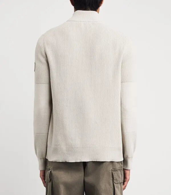 Belstaff Organic Cotton Quarter-zip Sweater - Grey