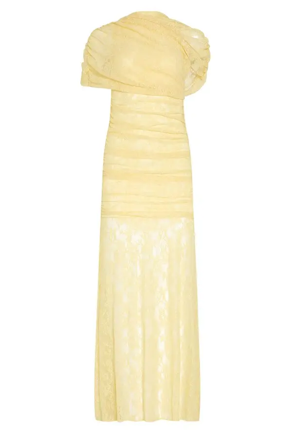 Amanda Uprichard Evianna Lace Gown - Cornsilk