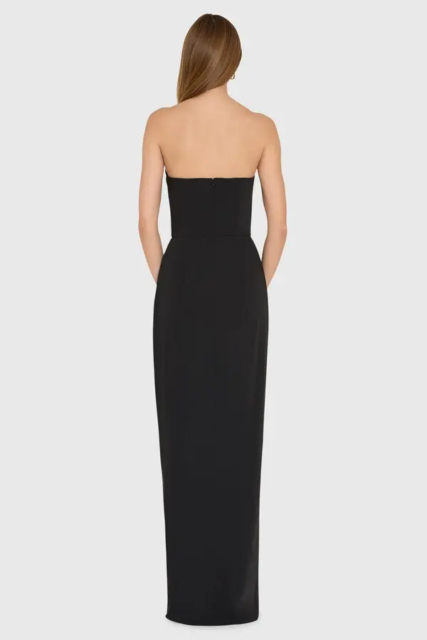 Amanda Uprichard Ailany Maxi Dress With Plunge V-neck And Slit